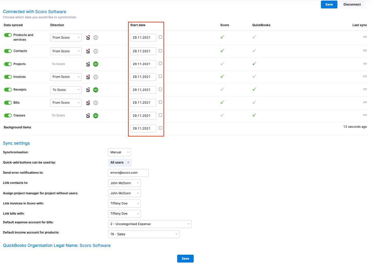 QuickBooks – integration overview and setup – Scoro Help Center
