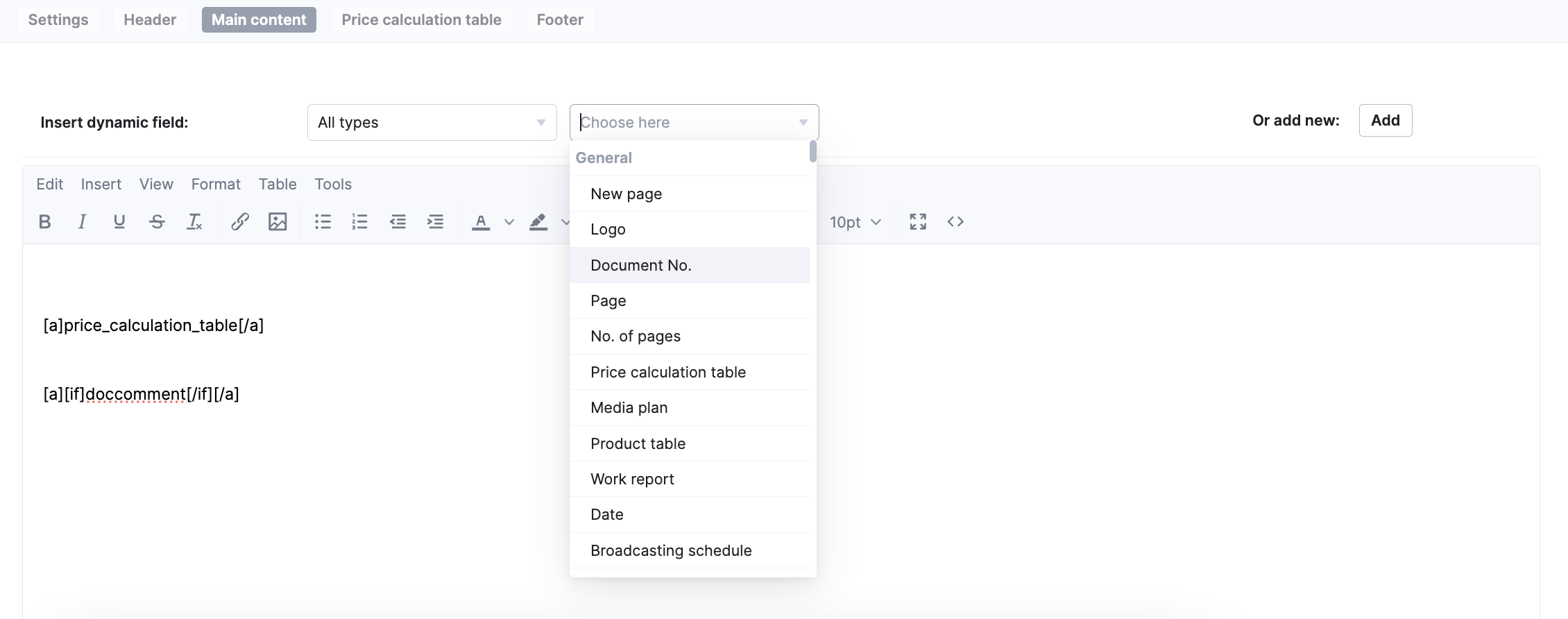 Adding Modifying And Deleting Pdf Templates Scoro Help Center