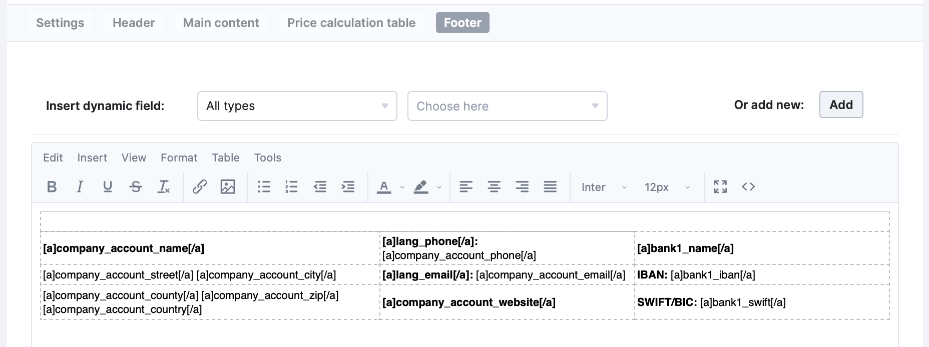 Adding Modifying And Deleting Pdf Templates Scoro Help Center