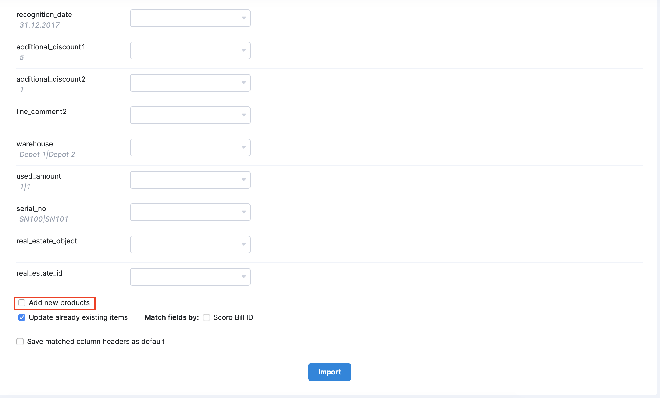 Importing bills – Scoro Help Center