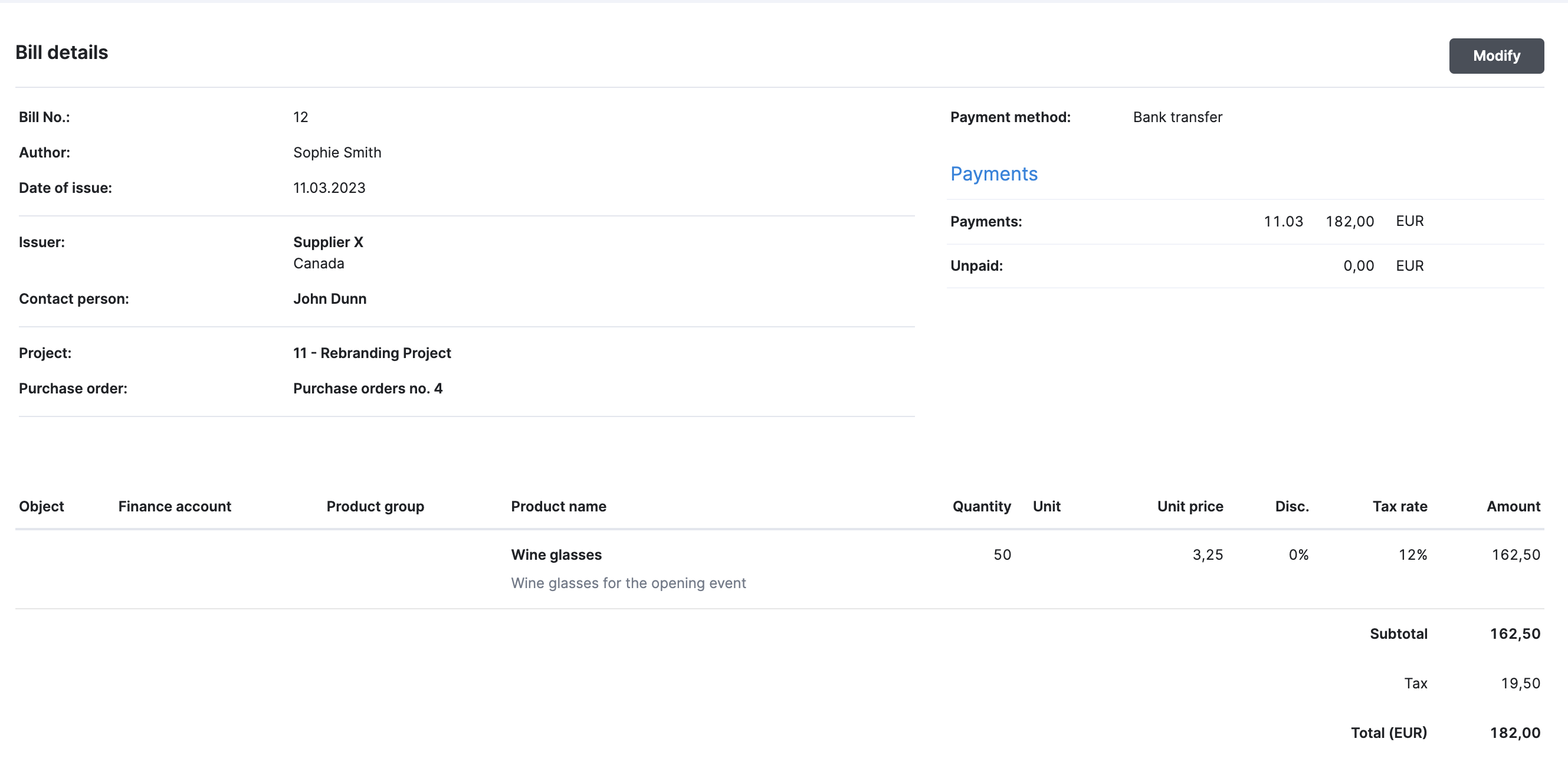 Purchase orders and bills – most common use cases – Scoro Help Center