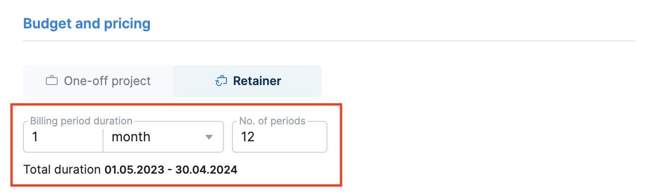 Managing retainer agreements – Scoro Help Center