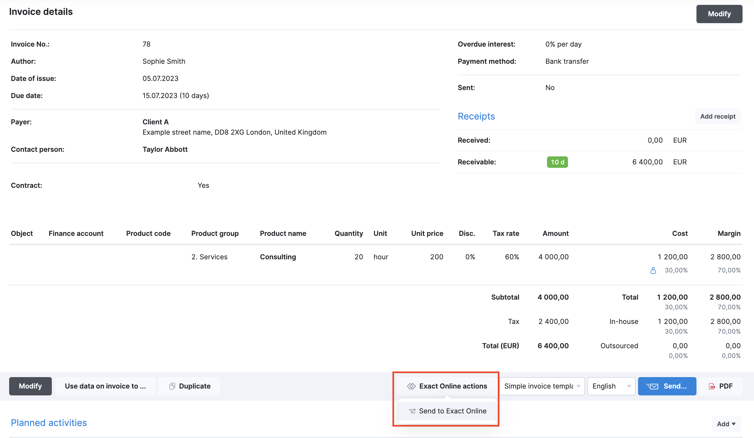 Exact Online – setup guide – Scoro Help Center
