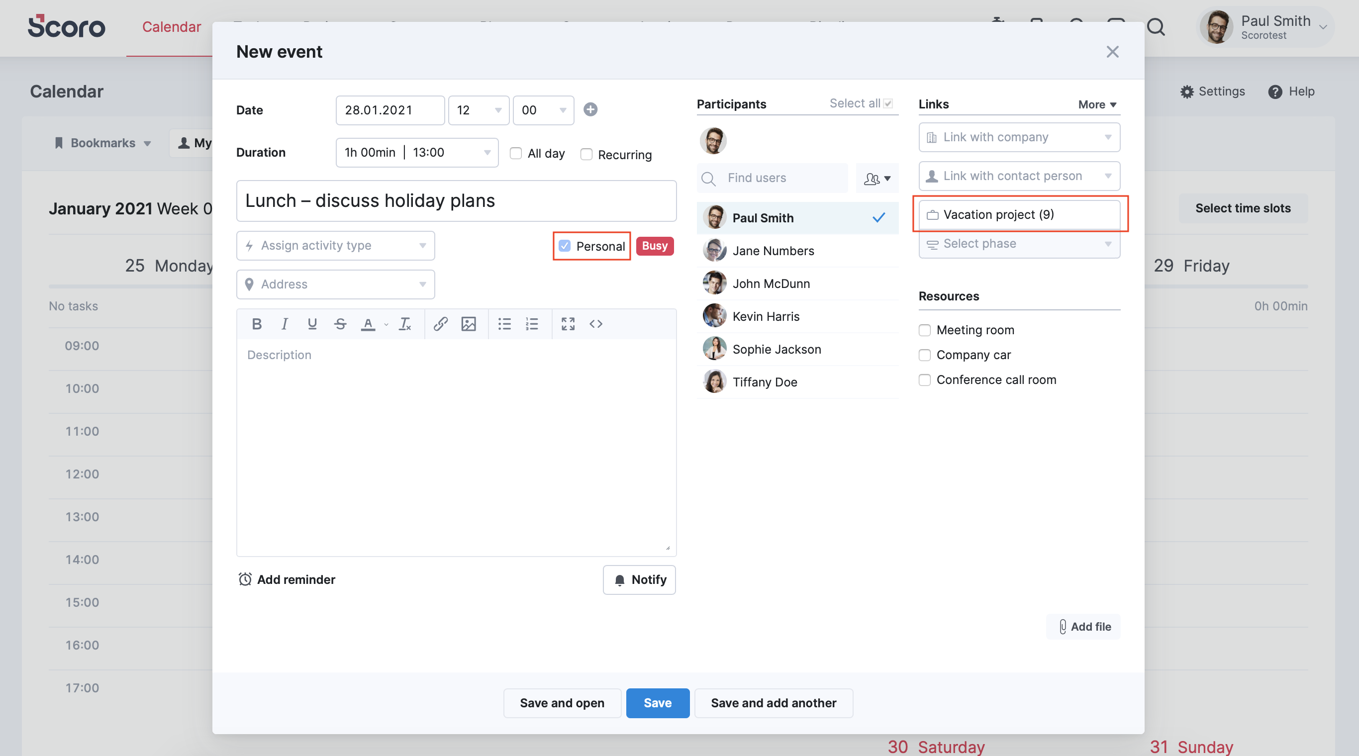 Creating, modifying and deleting projects – Scoro Help Center