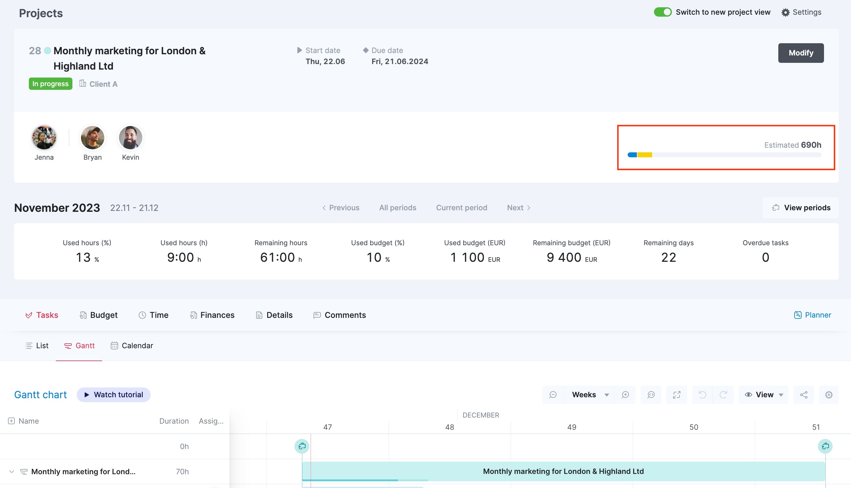Managing retainer agreements – Scoro Help Center