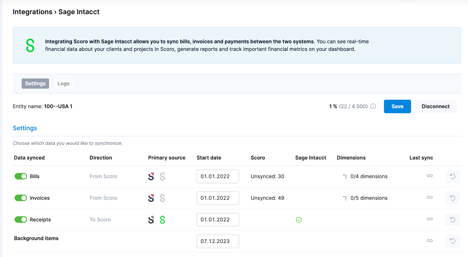 Sage Intacct – how the sync works – Scoro Help Center