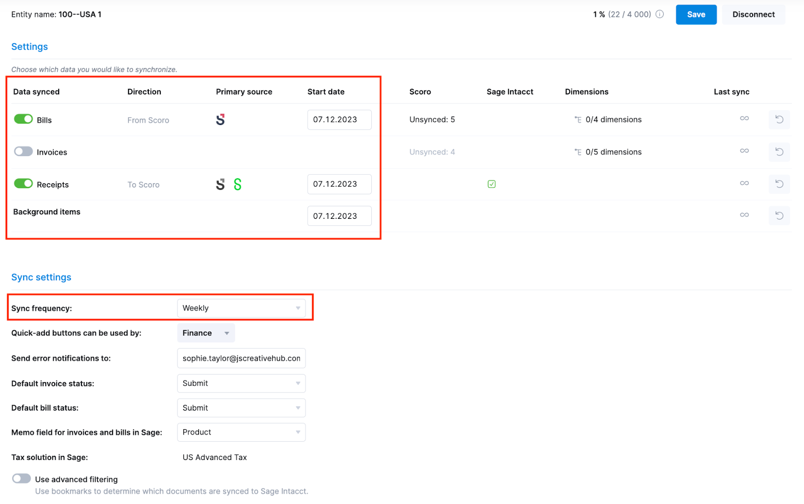 Sage Intacct – how the sync works – Scoro Help Center