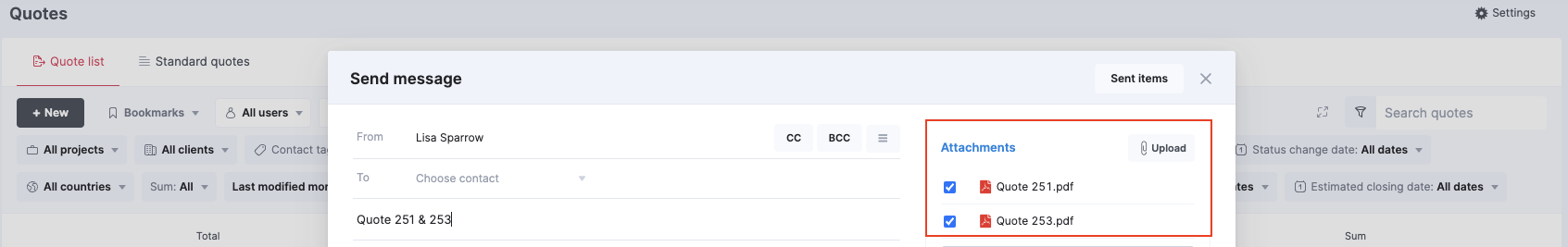 The list of quotes – Scoro Help Center