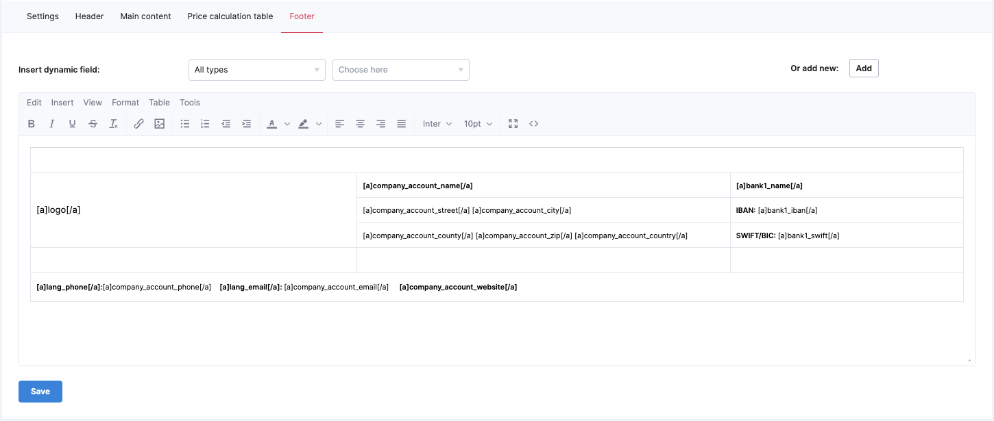 Adding Modifying And Deleting Pdf Templates Scoro Help Center