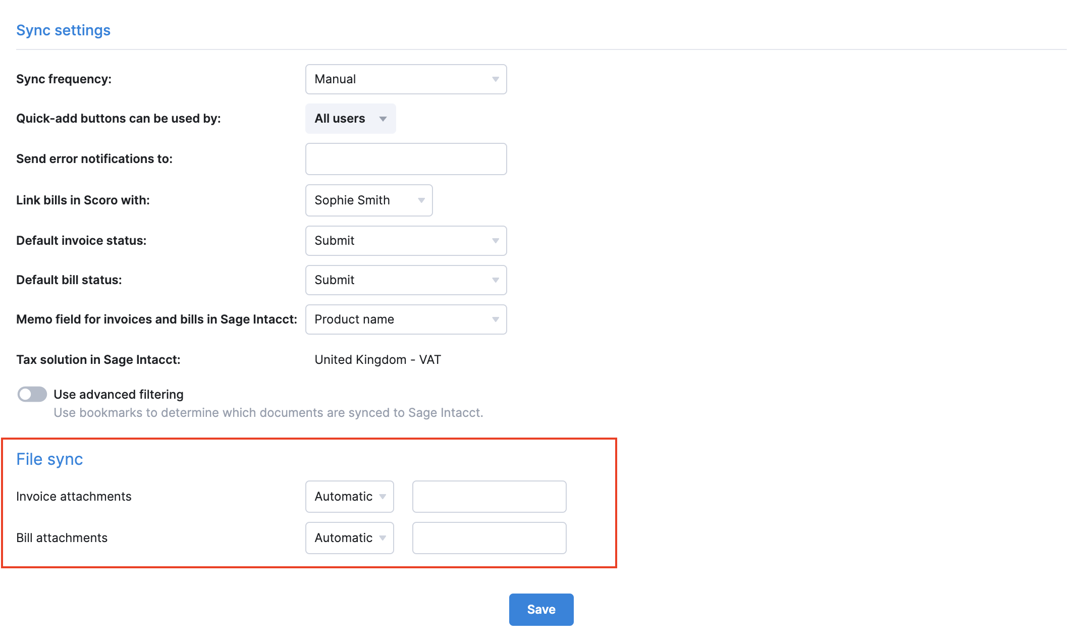 Sage Intacct – how the sync works – Scoro Help Center