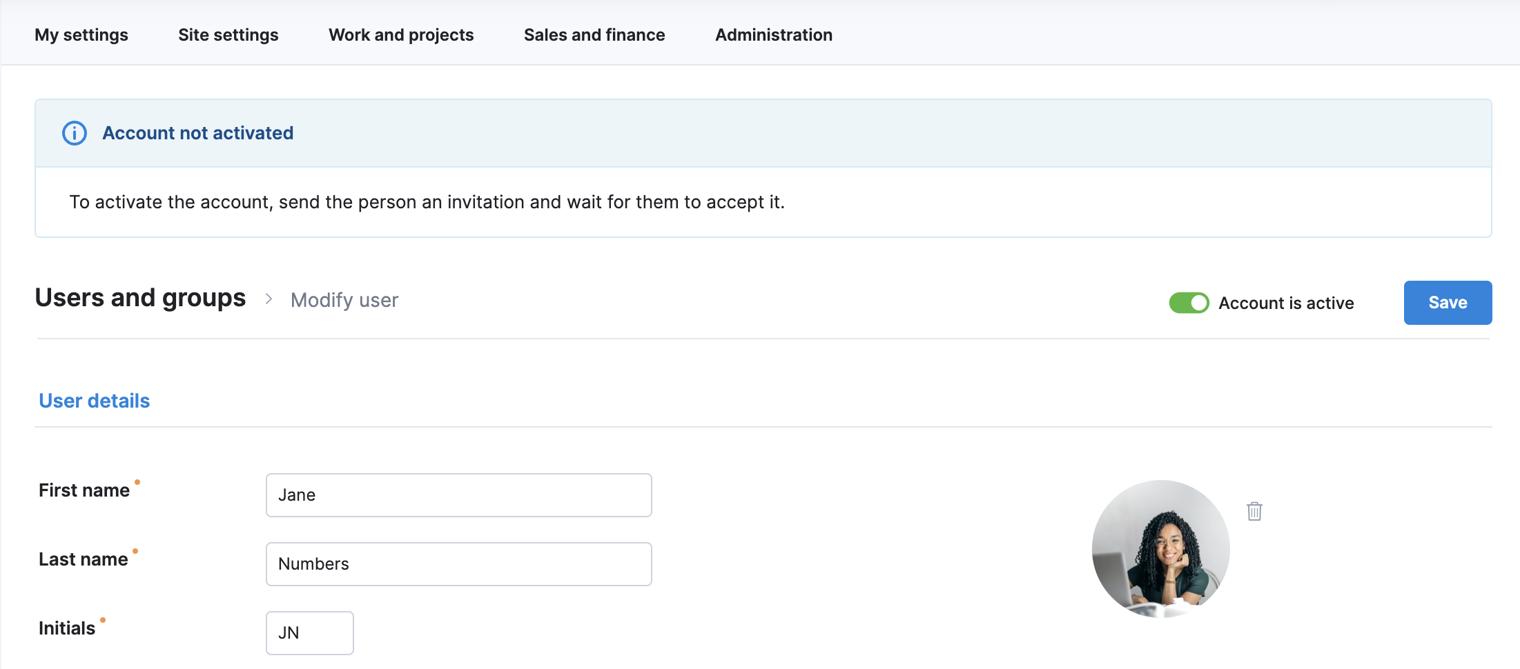 Adding, modifying, and deleting a user account – Scoro Help Center