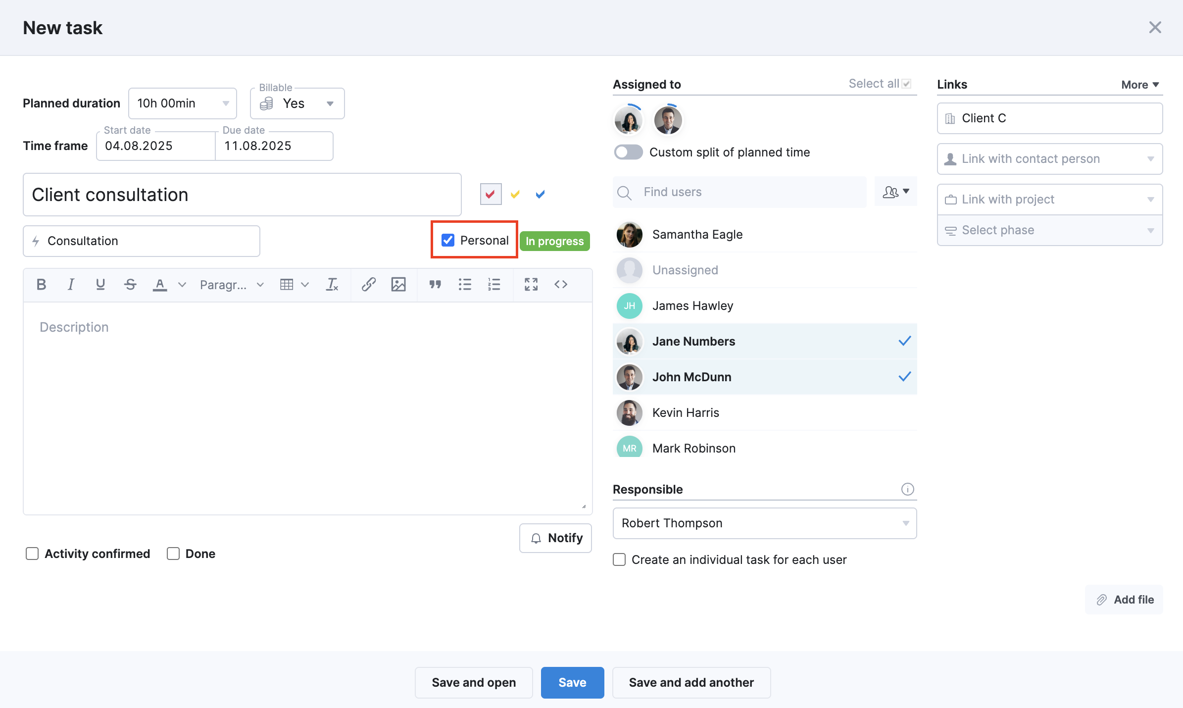 Adding A Task Scoro Help Center