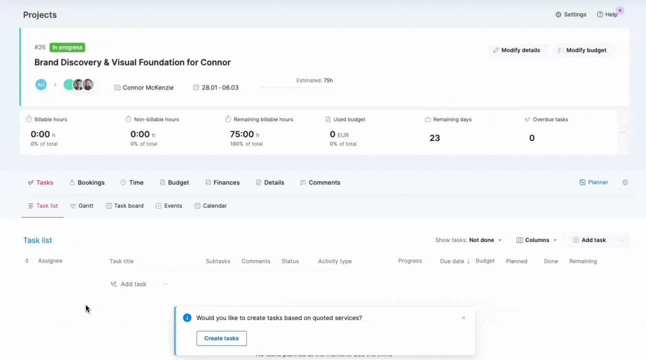Step 2: Choose your work planning option – Scoro Help Center